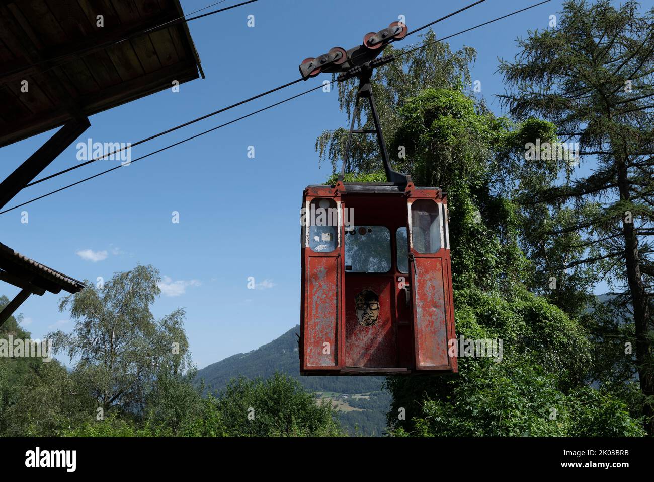 Old cable car, gondola, Parcines, South Tyrol, Italy Stock Photo - Alamy