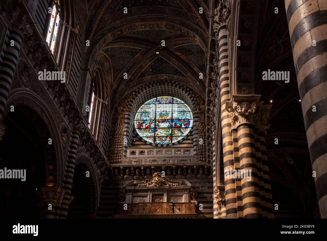Cathedral Santa Maria Assunta, interior, Siena, Tuscany, Italy Stock ...
