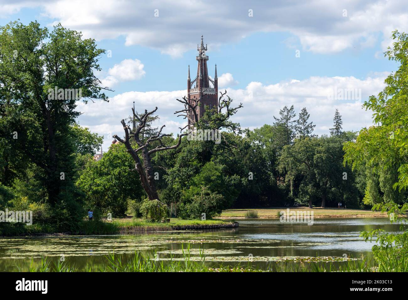 Lake Wörlitz, Bible Tower in Wörlitz Park, Dessau-Wörlitz Garden Realm ...