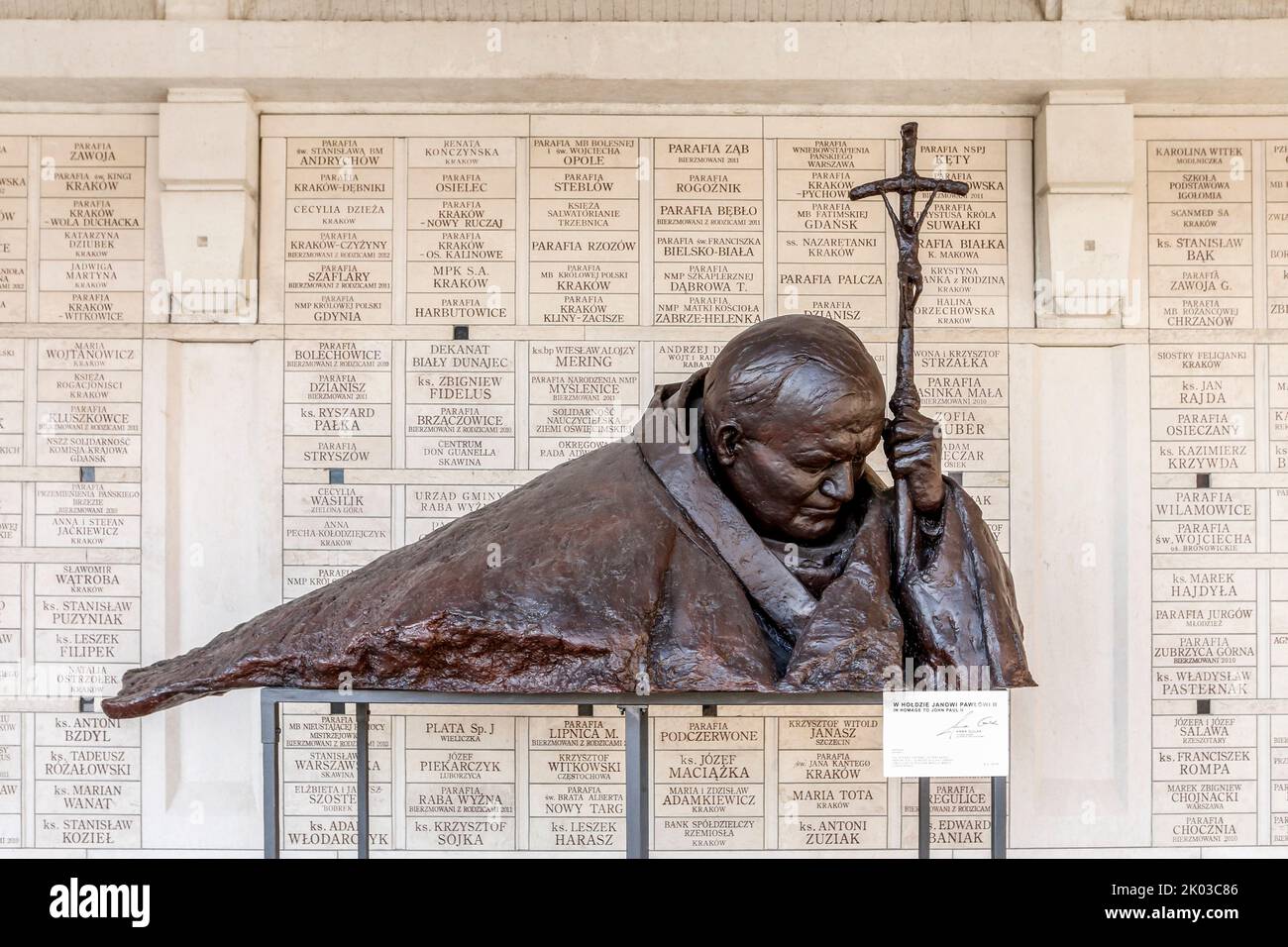 Monument of John Paul II in Centre named The Have No Fear. Its aim is ...
