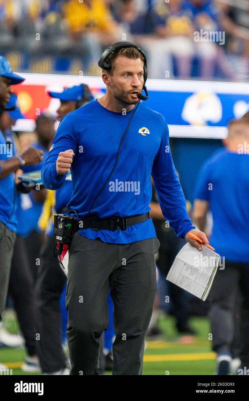 Los Angeles Rams head coach Sean McVay during a NFL game against the ...