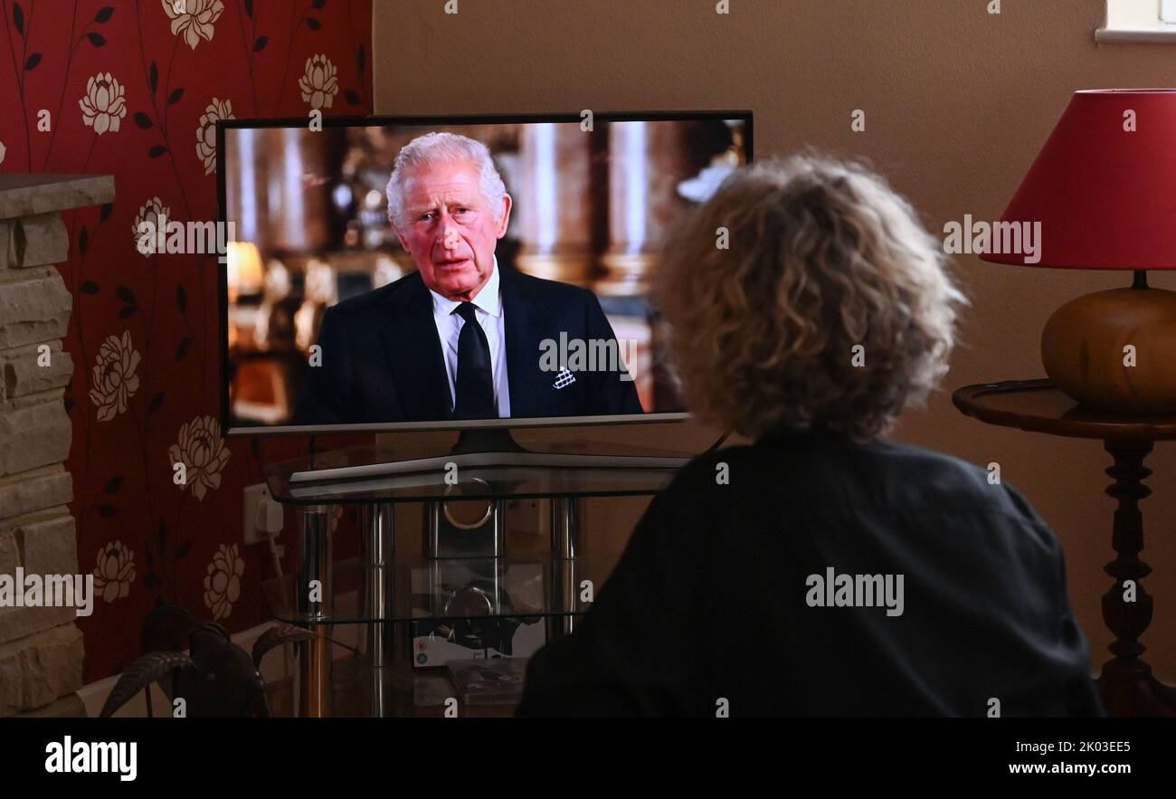 King charles televised speech hi-res stock photography and images - Alamy
