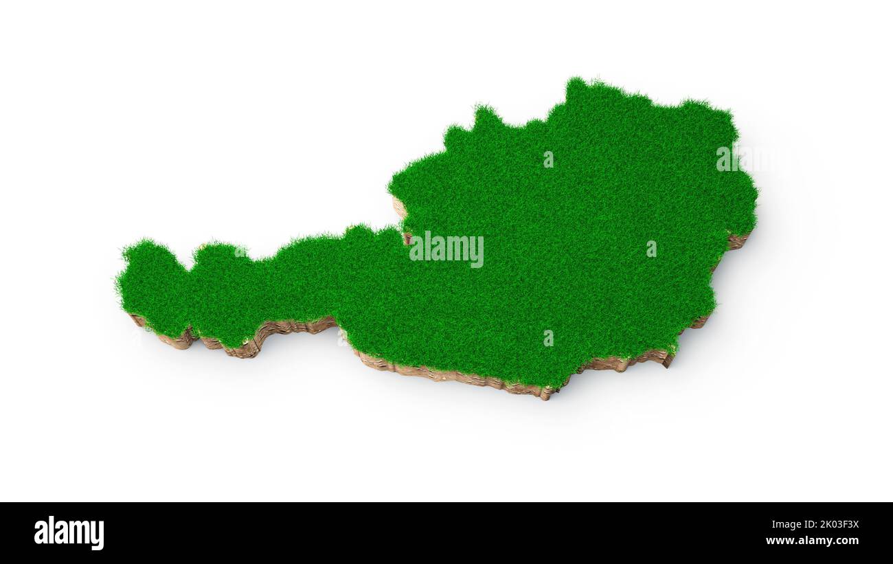 A 3D rendering of the Austria map Geography Cartography and topology ...