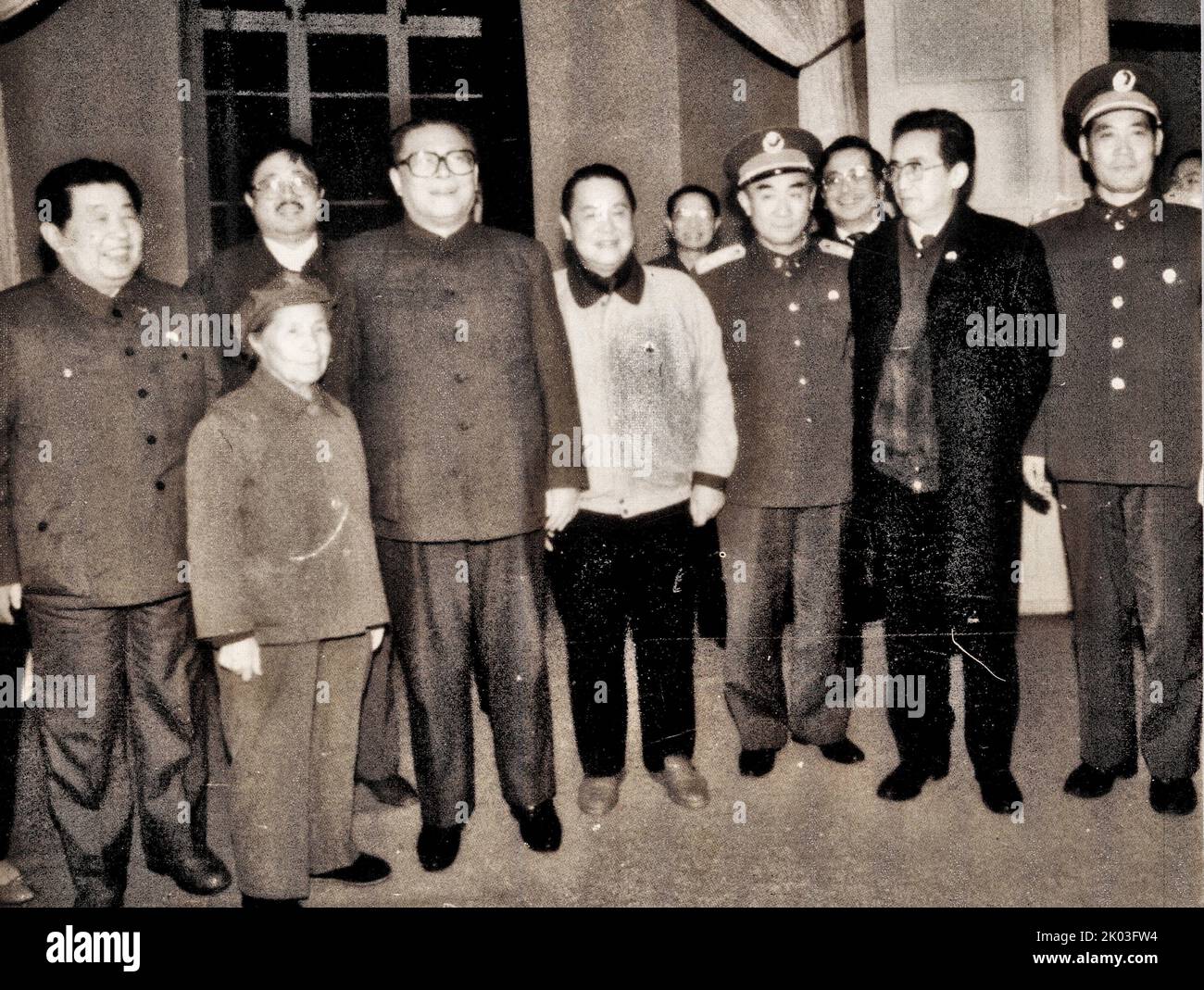 Jiang Zemin (fourth from left), general secretary of the Party Central ...
