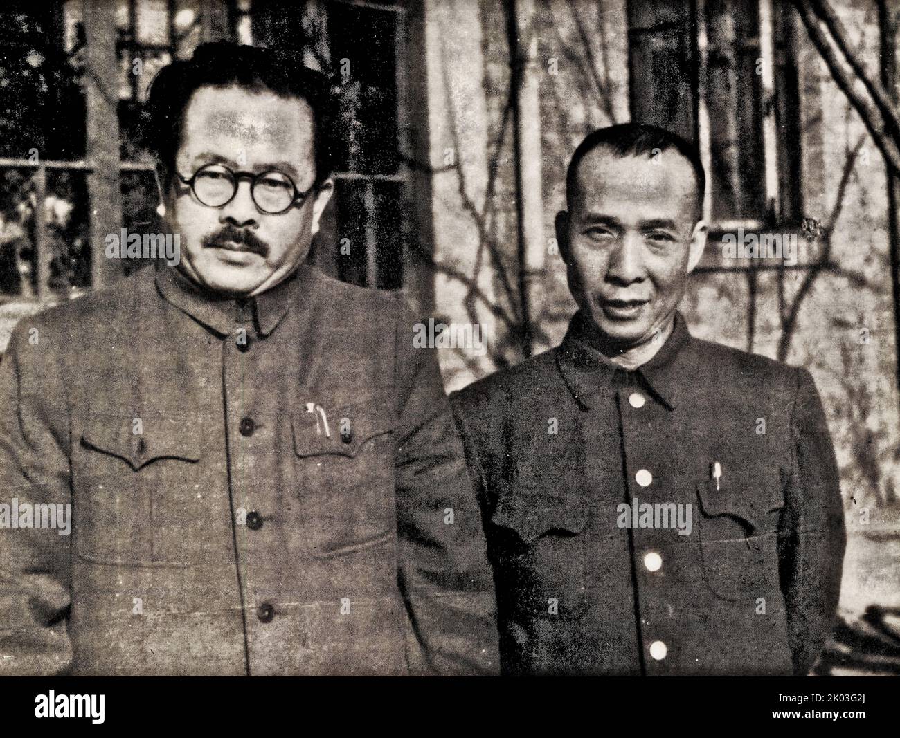 Ren Bishi with Li Fuchun when Ren was sick. Ren Bishi was a military ...