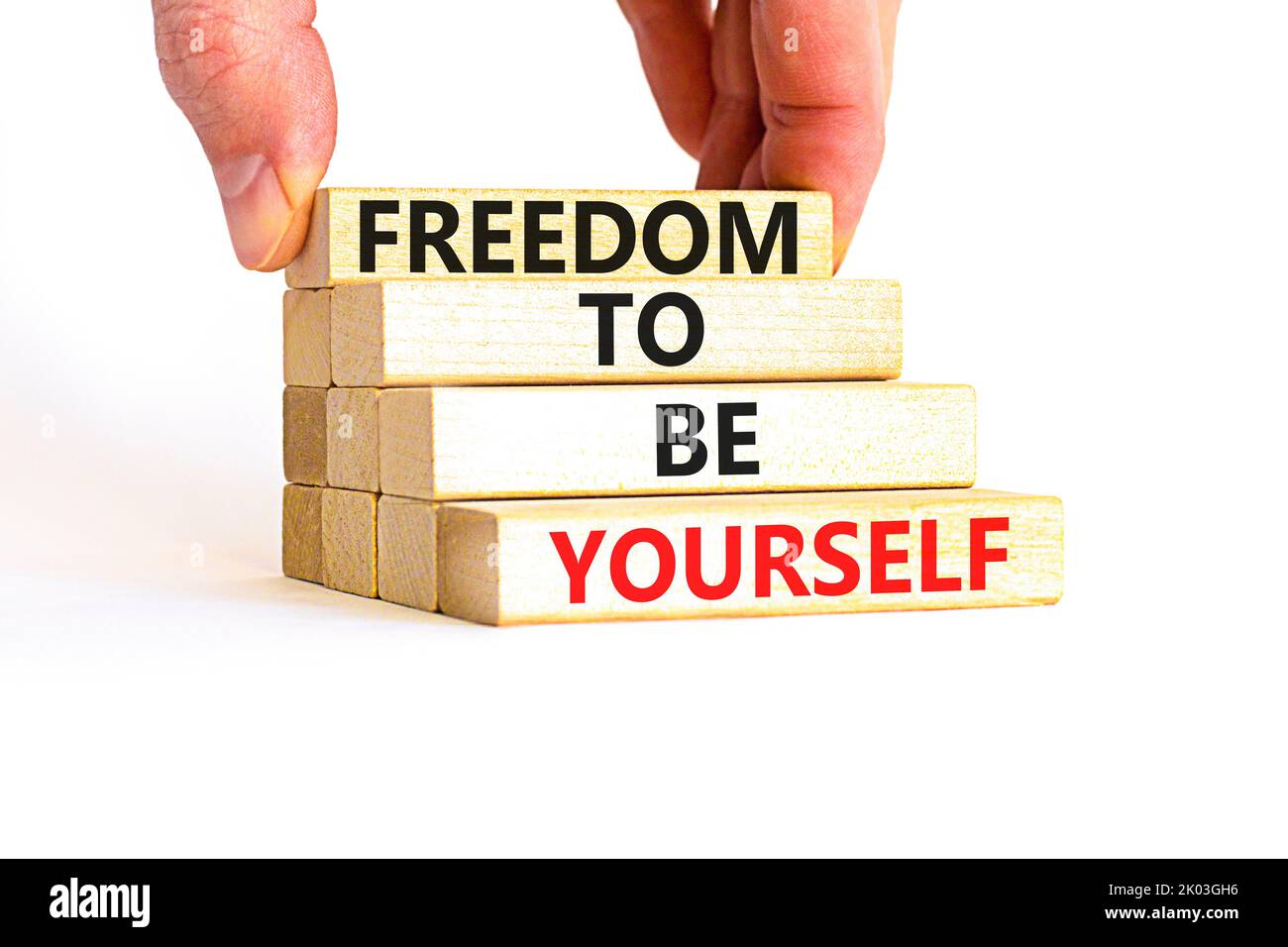 Freedom to be yourself symbol. Concept words Freedom to be yourself on ...