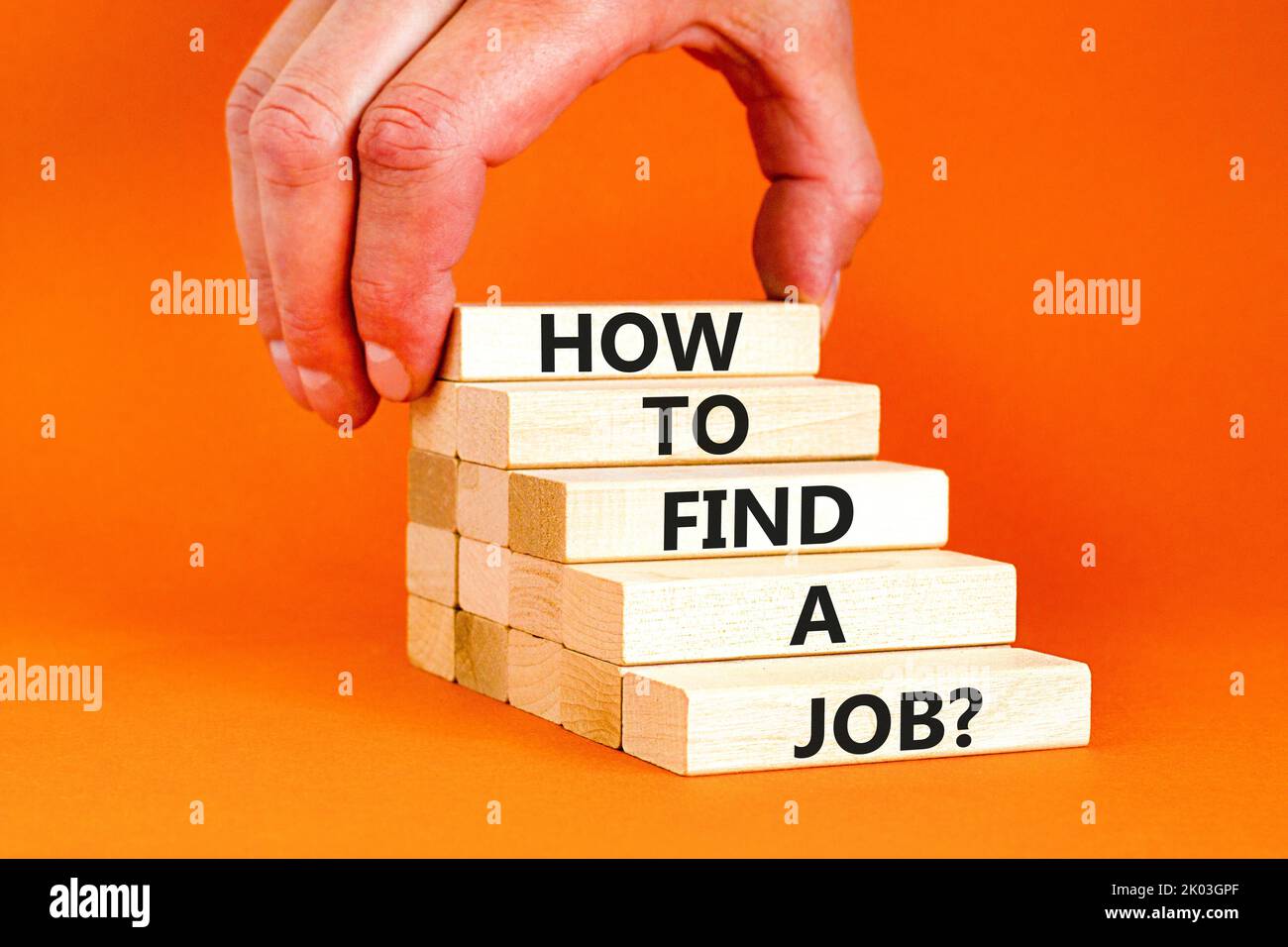 How to find a job symbol. Concept words How to find a job on wooden ...