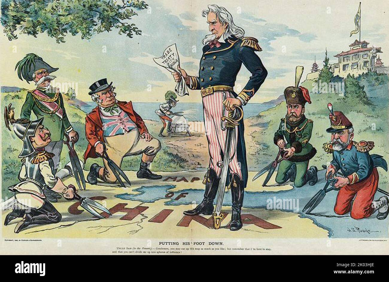 Cartoon uncle sam china hi-res stock photography and images - Alamy