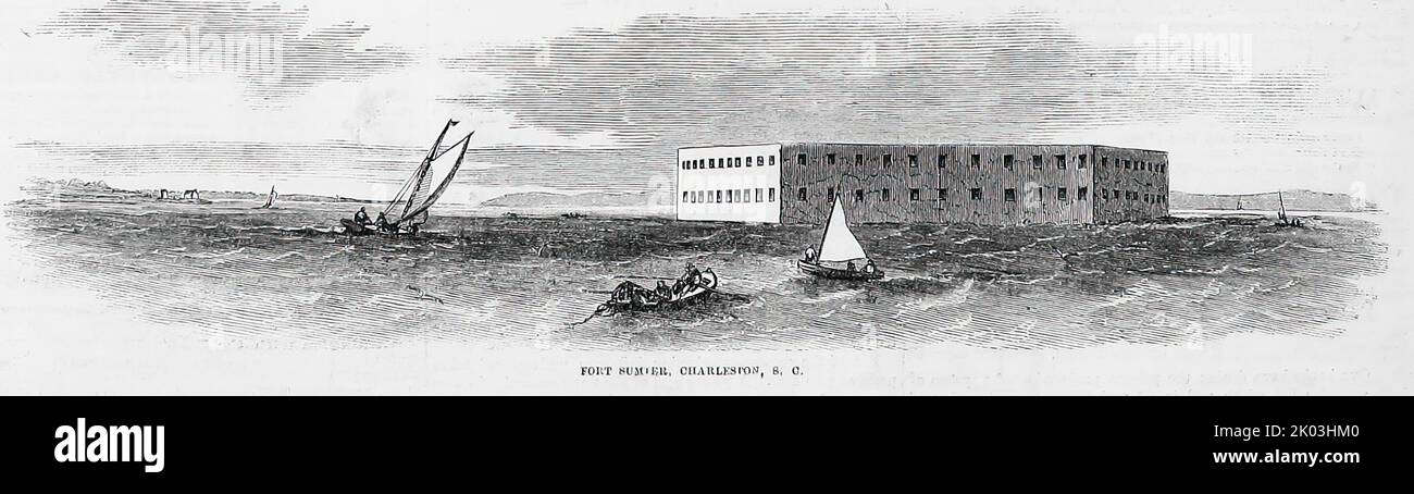 Fort Sumter, Charleston, South Carolina (1860). 19th century ...