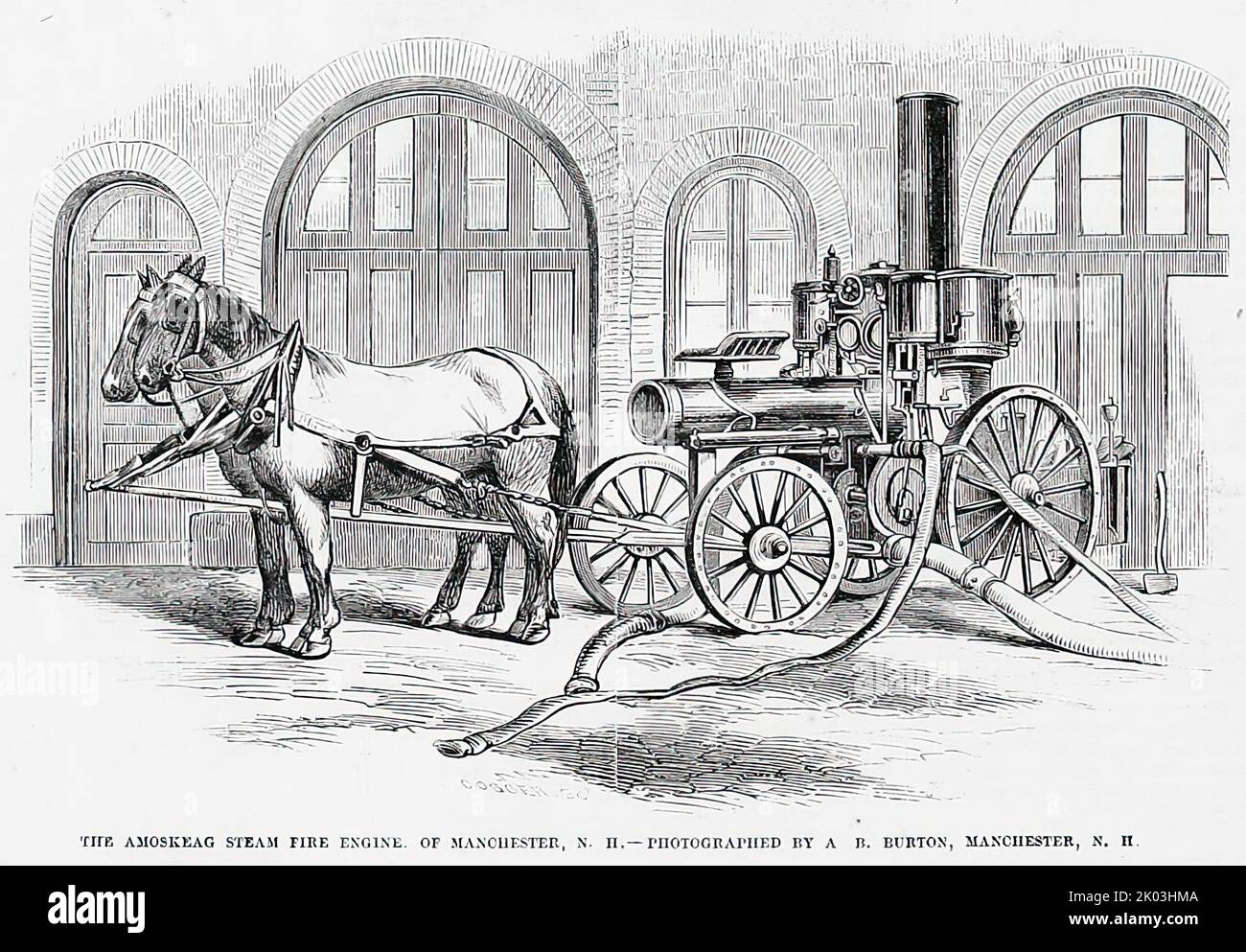 The Amoskeag Steam Engine of Manchester, New Hampshire (1860). 19th ...