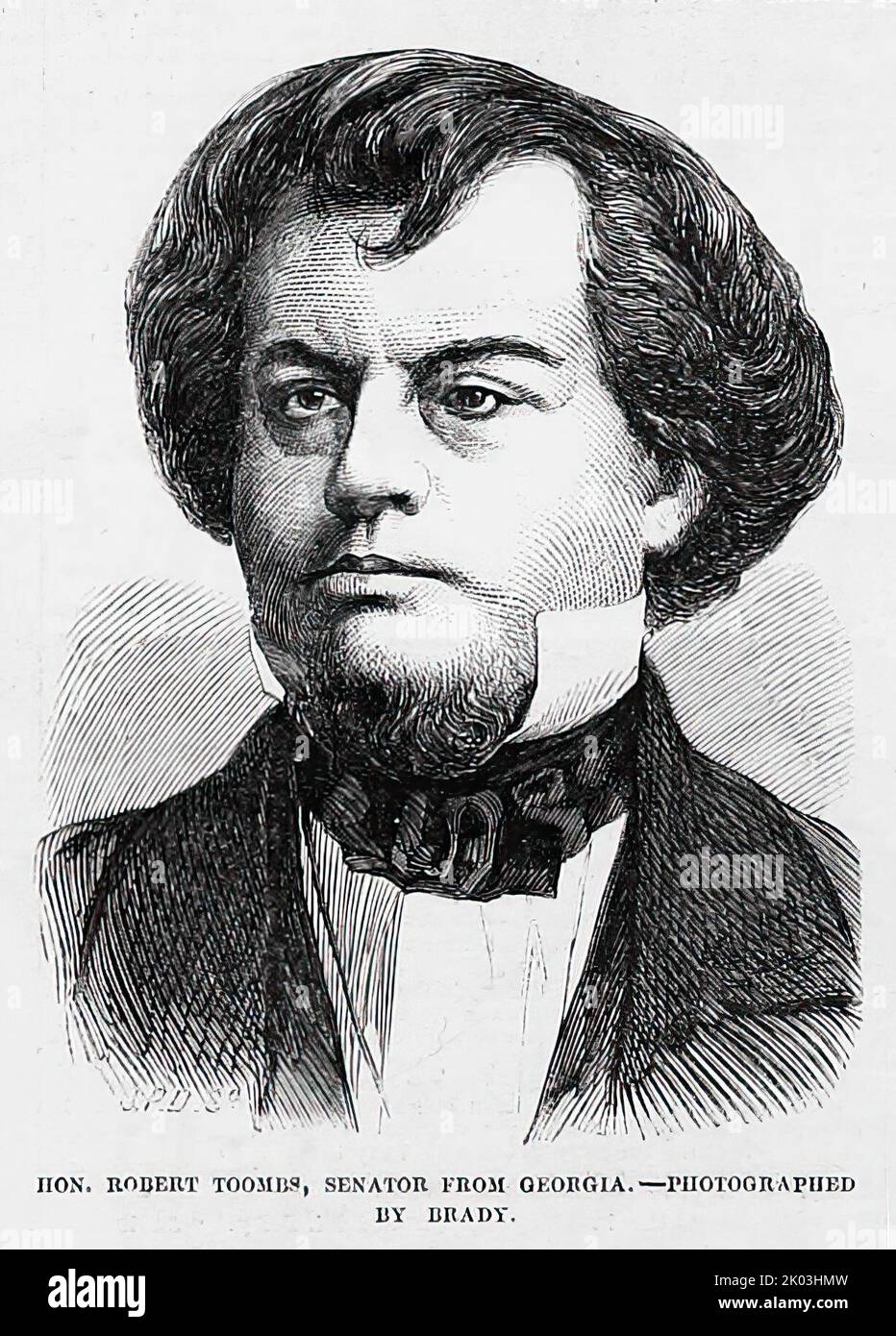 Portrait of Robert Augustus Toombs, Senator from Georgia (1860). 19th ... Portrait of Robert Augustus Toombs, Senator from Georgia (1860). 19th ...
