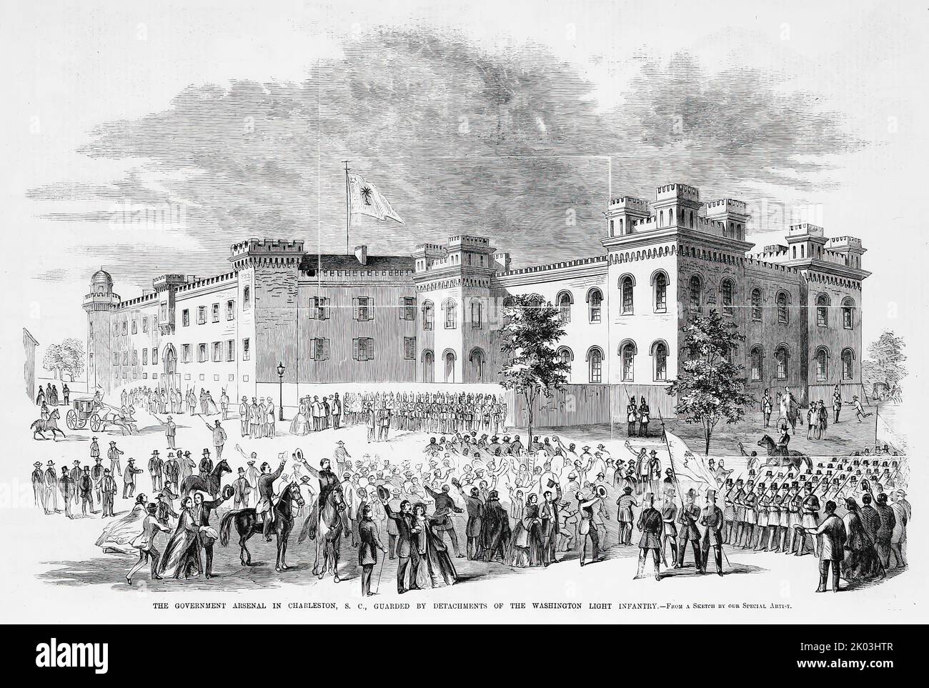 The Government Arsenal in Charleston, South Carolina, guarded by ...