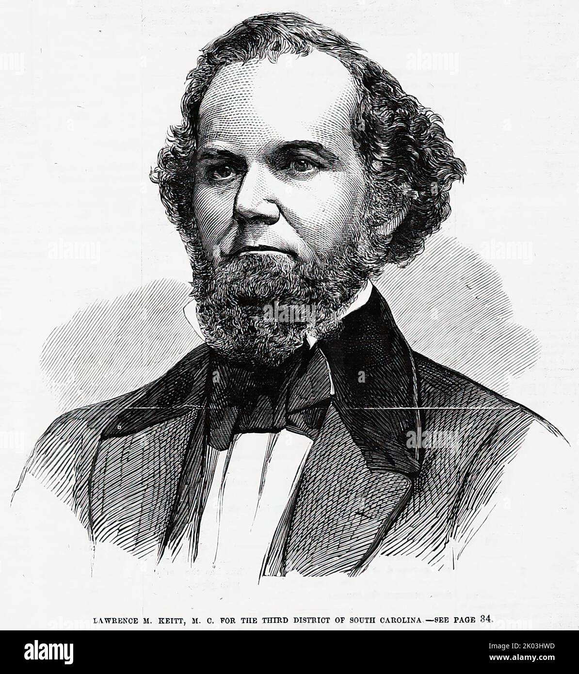 Portrait of Laurence Massillon Keitt, Third District of South Carolina ...