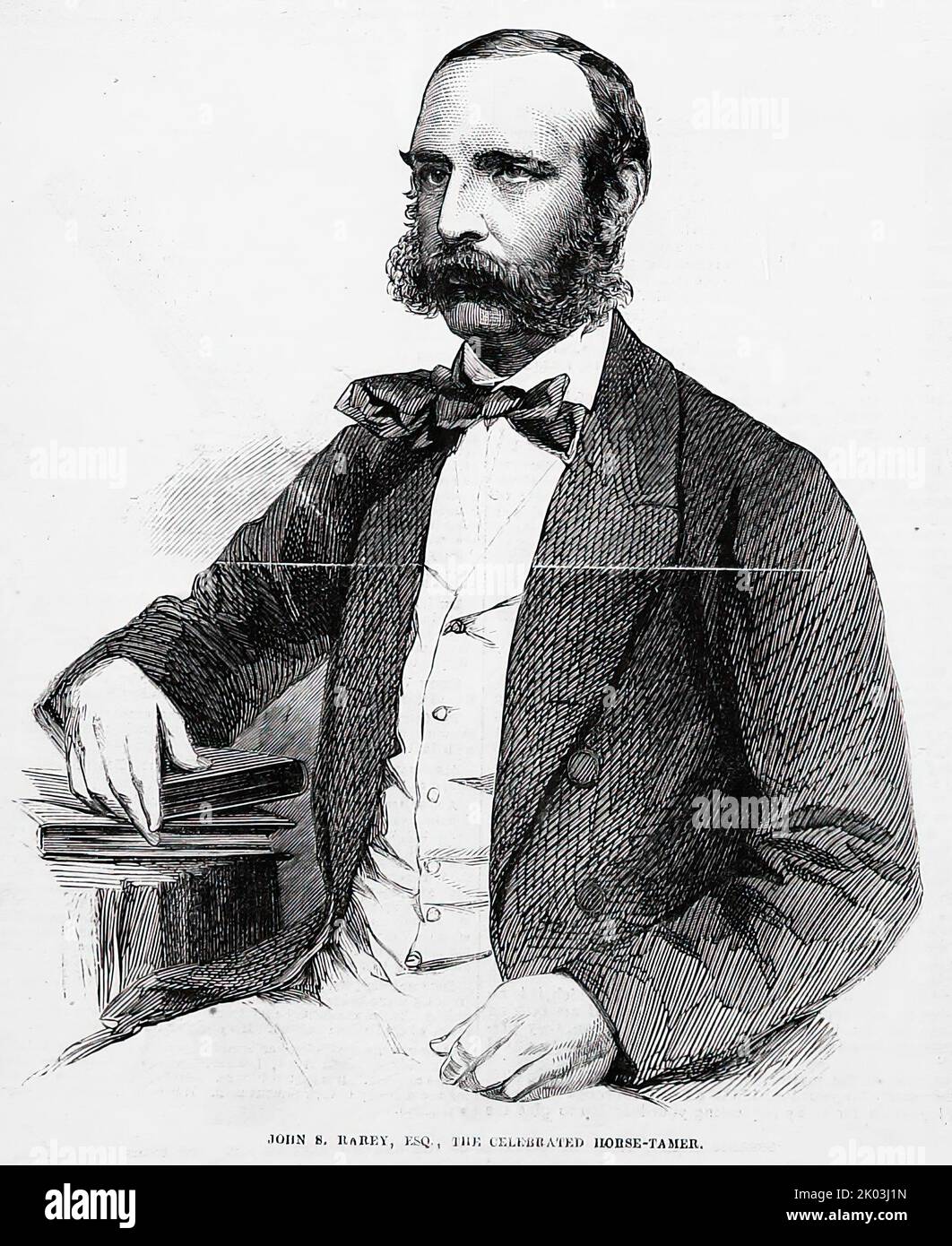 Portrait of John Solomon Rarey, the celebrated horse-tamer (1860). 19th ...