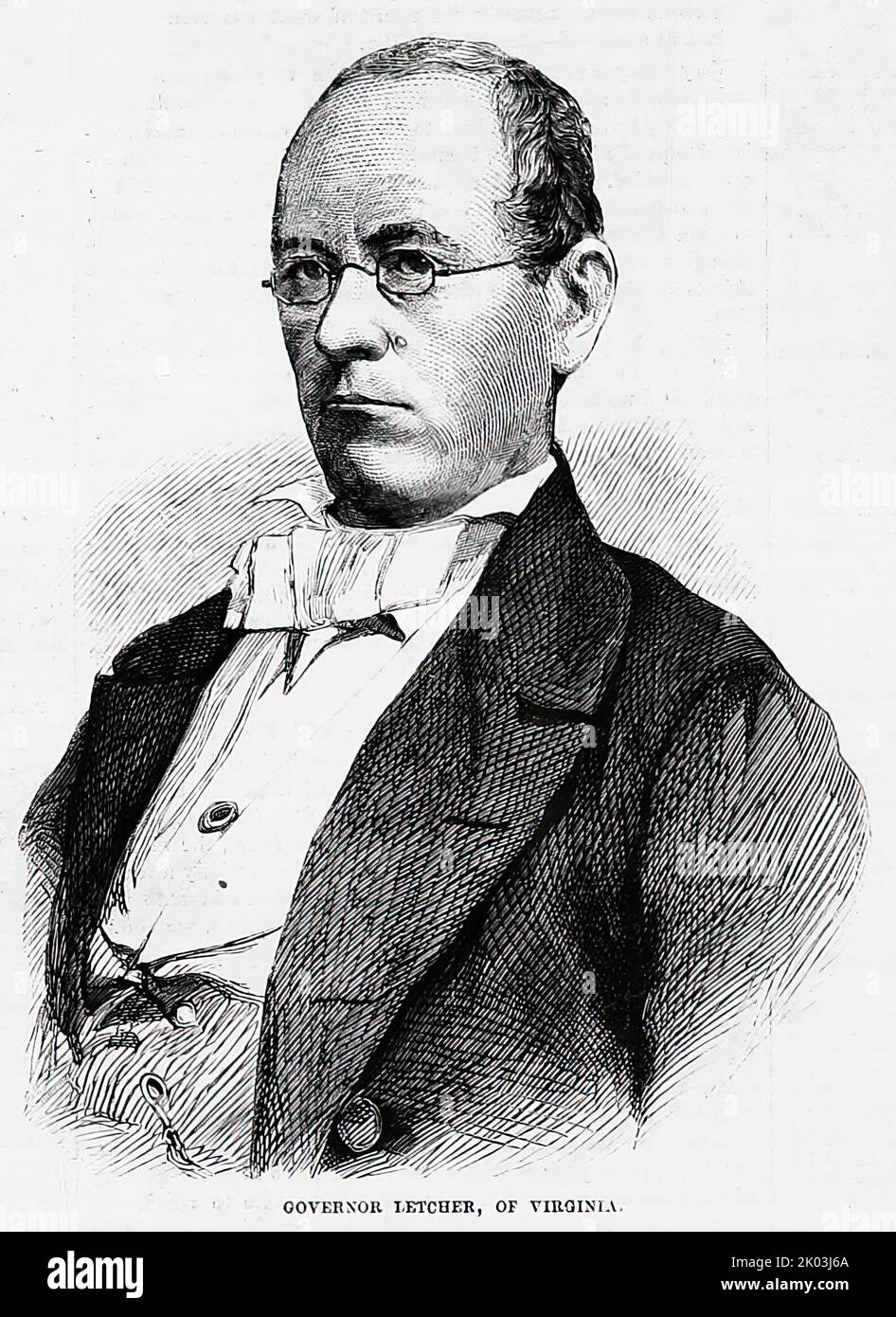 Portrait of Governor John Letcher, of Virginia (1860). 19th century ...