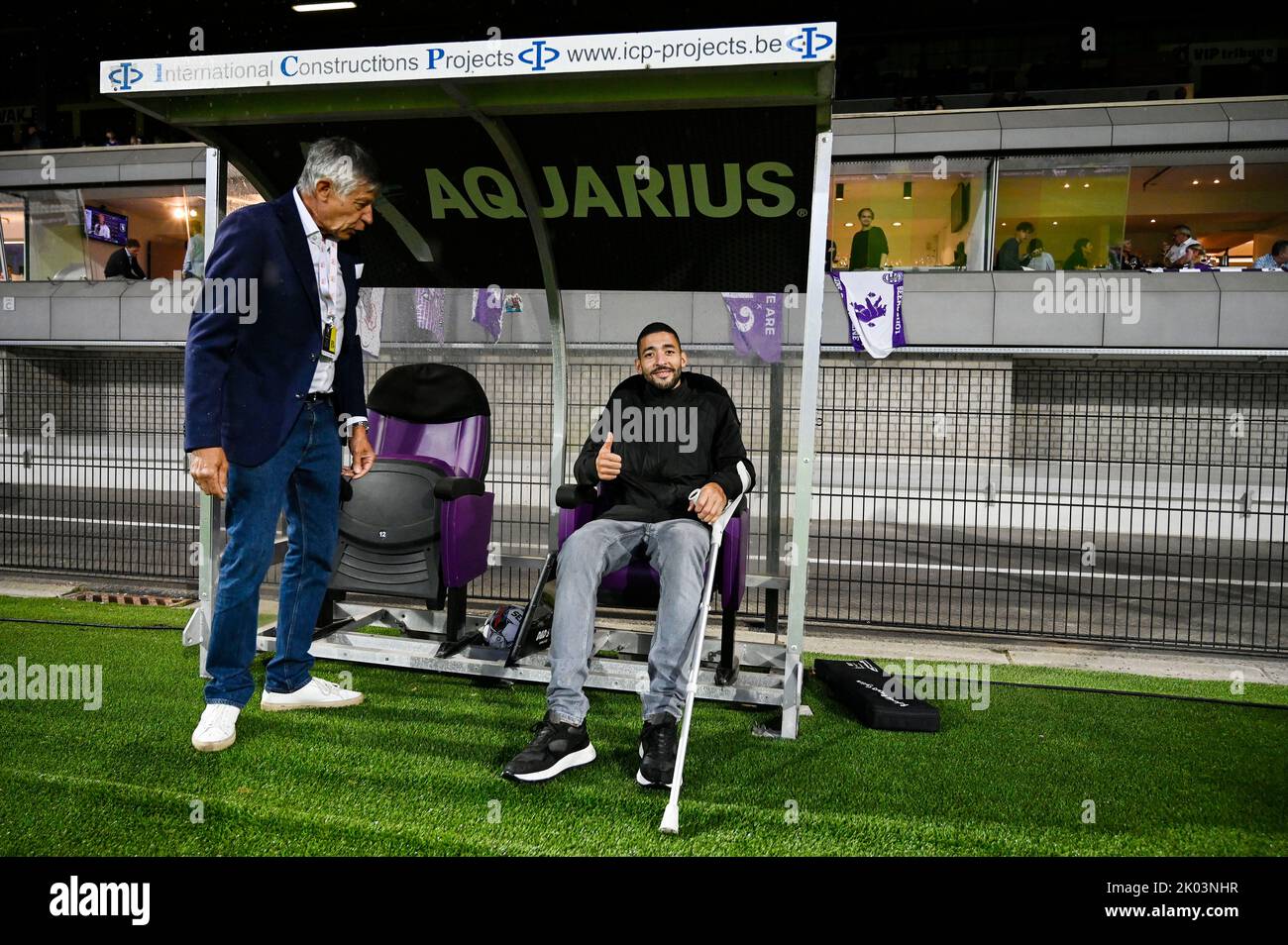 Beerschot's former player Tarik Tissoudali is guest of honour at a ...