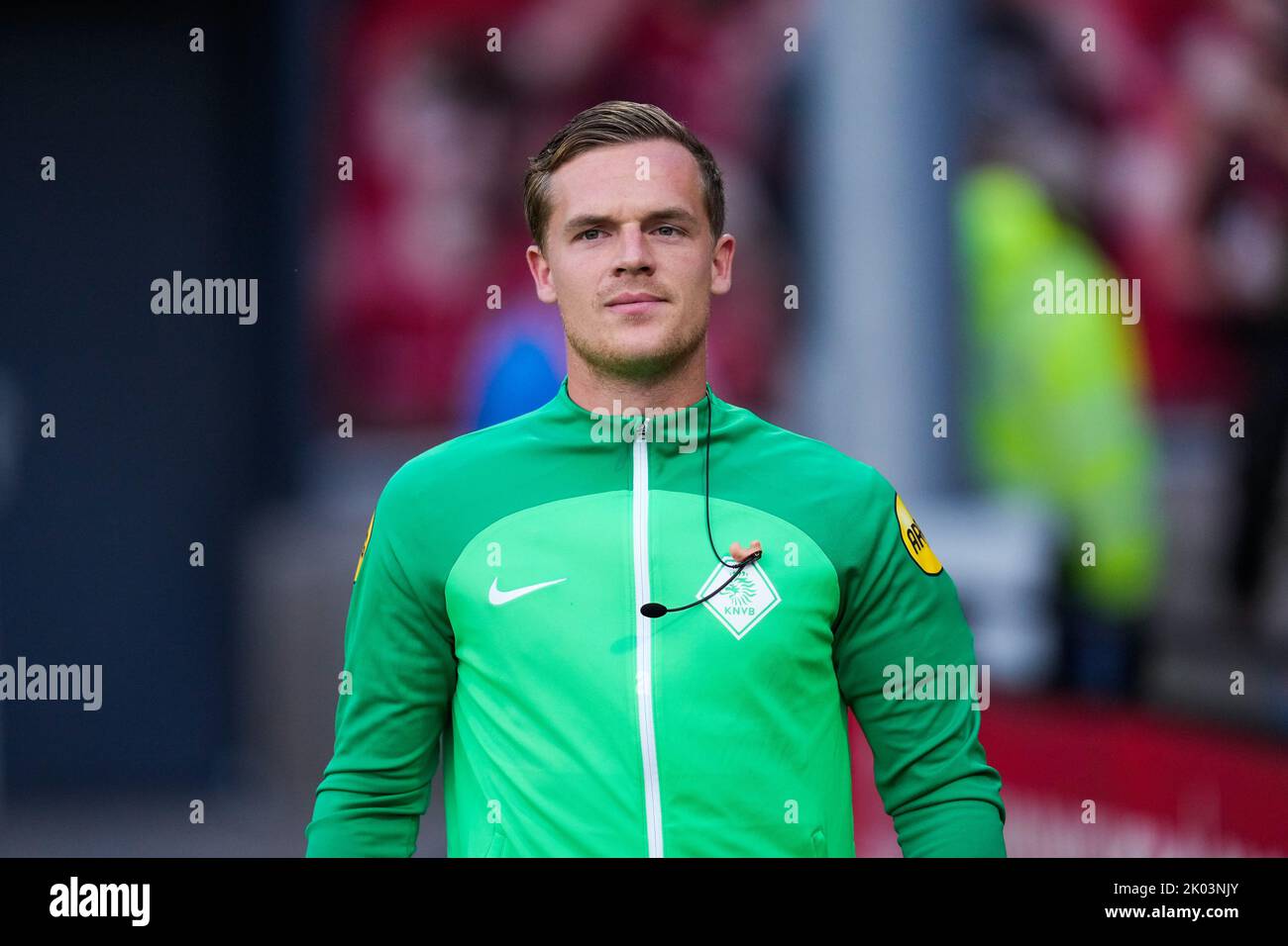 ALMERE, NETHERLANDS - SEPTEMBER 9: Fourth official Tim Visser during ...