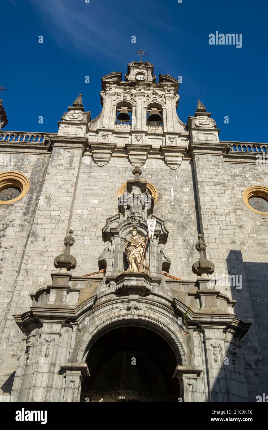 Iglesia de Santa Maria in Tolosa town, Guipuzcoa province, Spain Stock ...