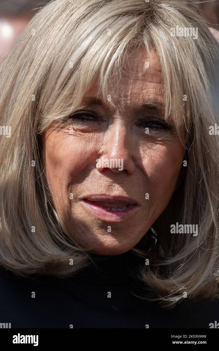 Marseille, France. 09th Sep, 2022. Portrait of Brigitte Macron seen ...