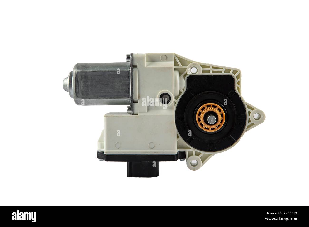 Motor, door window. Electric window mechanism motor for a car on a ...