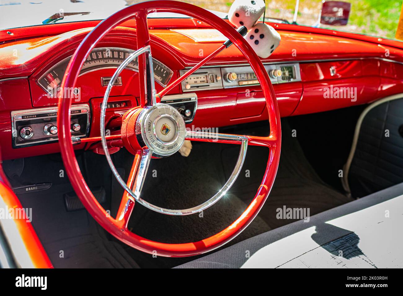 Falcon Heights, MN - June 17, 2022: Close up detail interior view of a ...