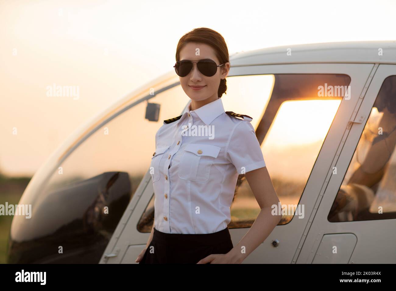 Portrait of Chinese helicopter pilot Stock Photo - Alamy