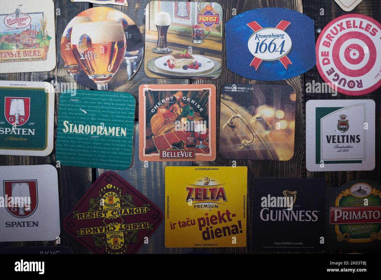 Vladikavkaz, Russia - September 09 , 2022 : Set of different Beer ...