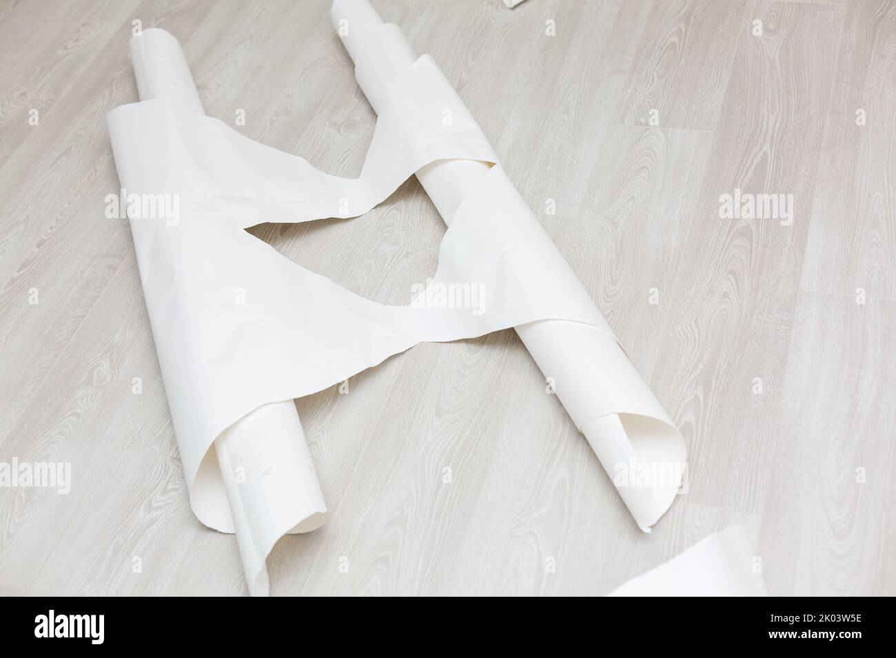 Designer creates a model. layout of the sewing pattern on paper Stock ...