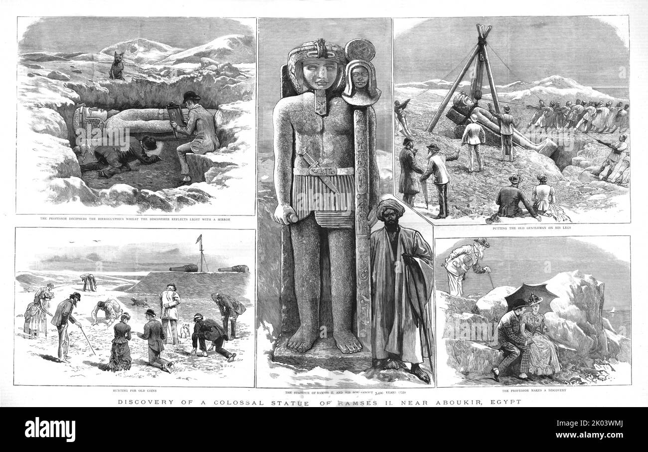 Colossal statues of king ramses ii Black and White Stock Photos ...