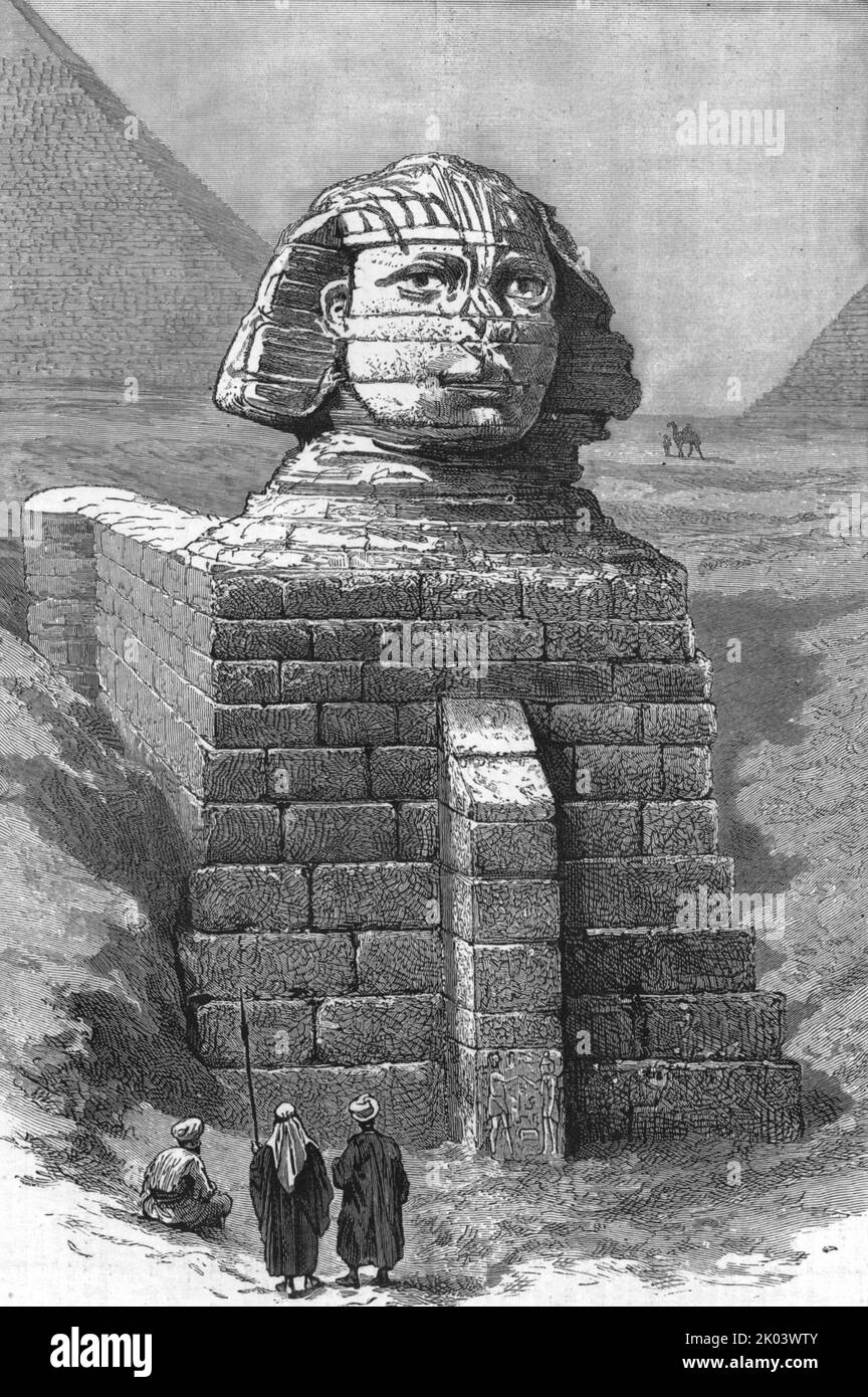 Egyptian 19th dynasty sphinx sculpture hi-res stock photography and ...