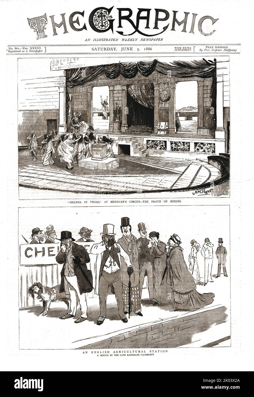 'The Graphic, Front Cover June 5th. 1886', 1886. 'Helena in Troas' at ...