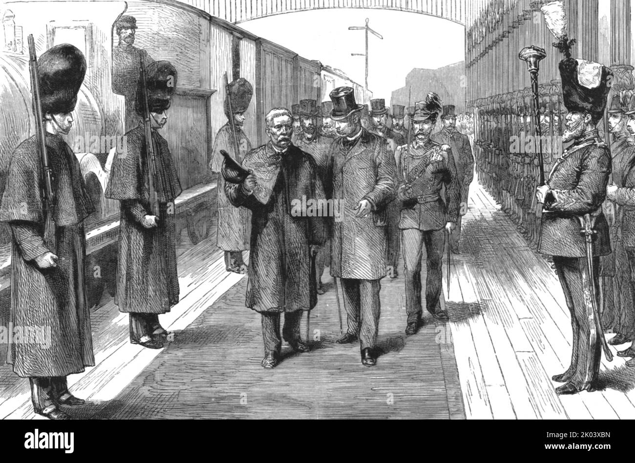 Train arriving 1890s hi-res stock photography and images - Alamy