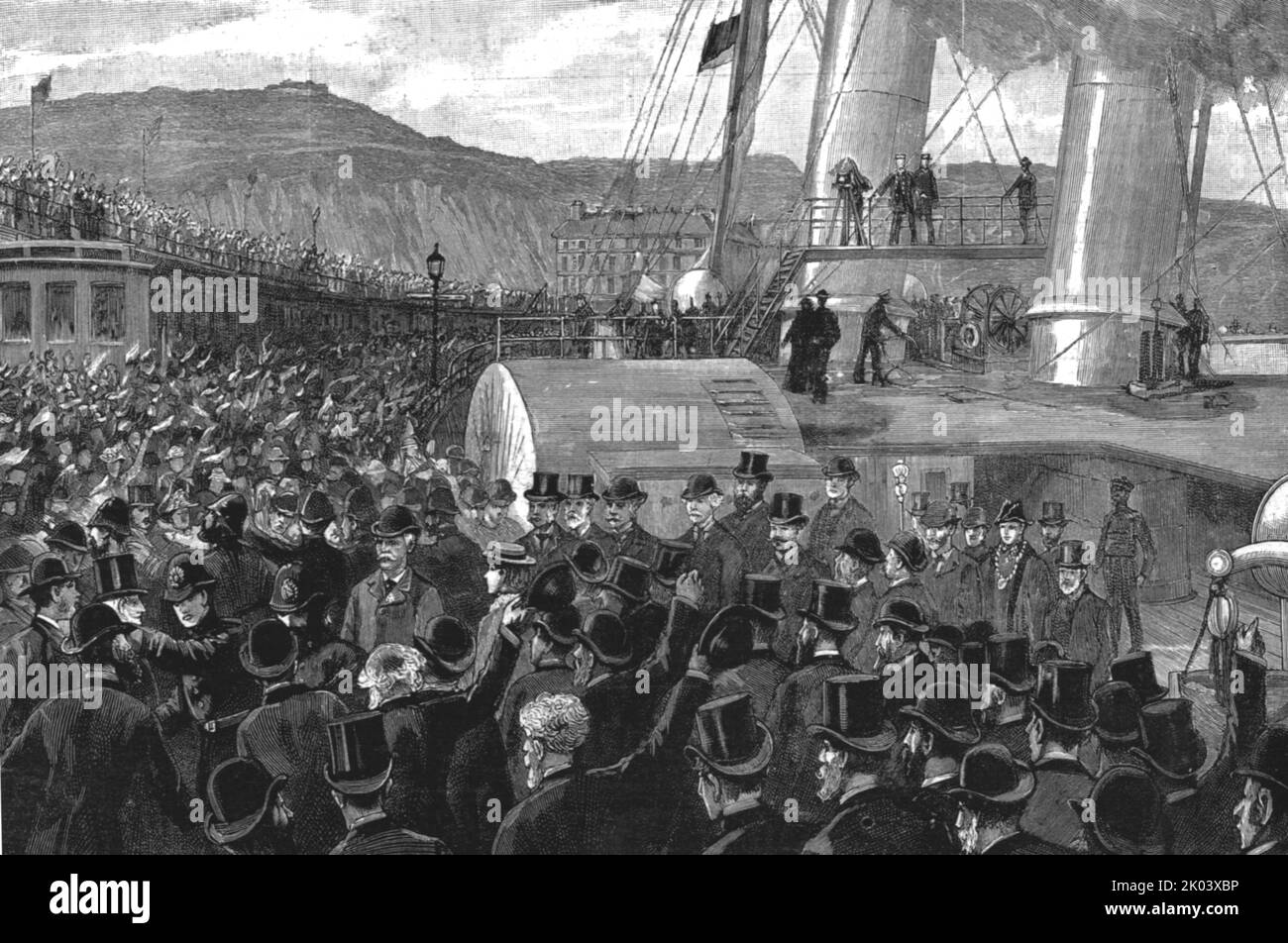 'The Return of Mr. H.M. Stanley; Once more on English Soil-- Arrival of ...