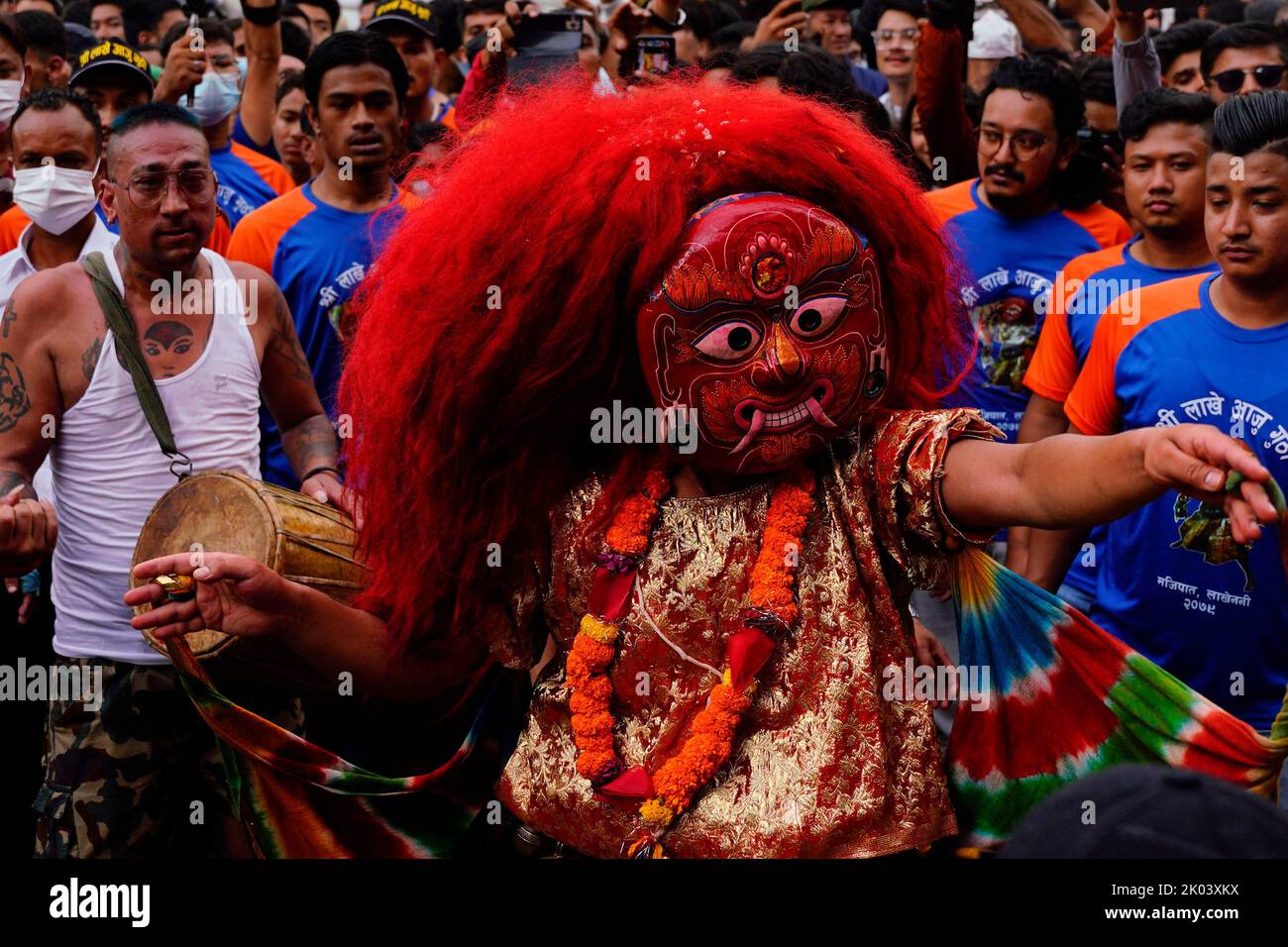Kathmandu, Nepal. 09th Sep, 2022. The Lakhey, protector of the Living ...