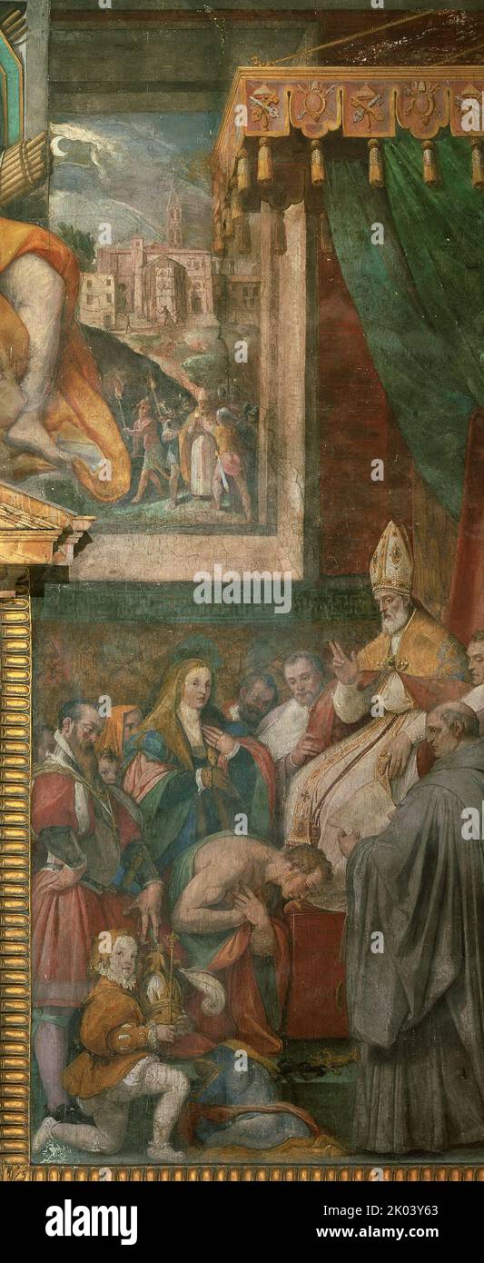 Henry IV before Pope Gregory VII at Canossa, c. 1565. Found in the ...