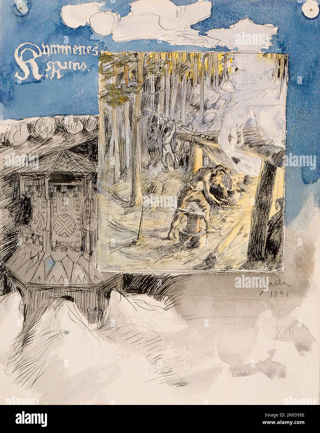 The Forging of the Sampo, 1891. Found in the collection of the Ateneum ...