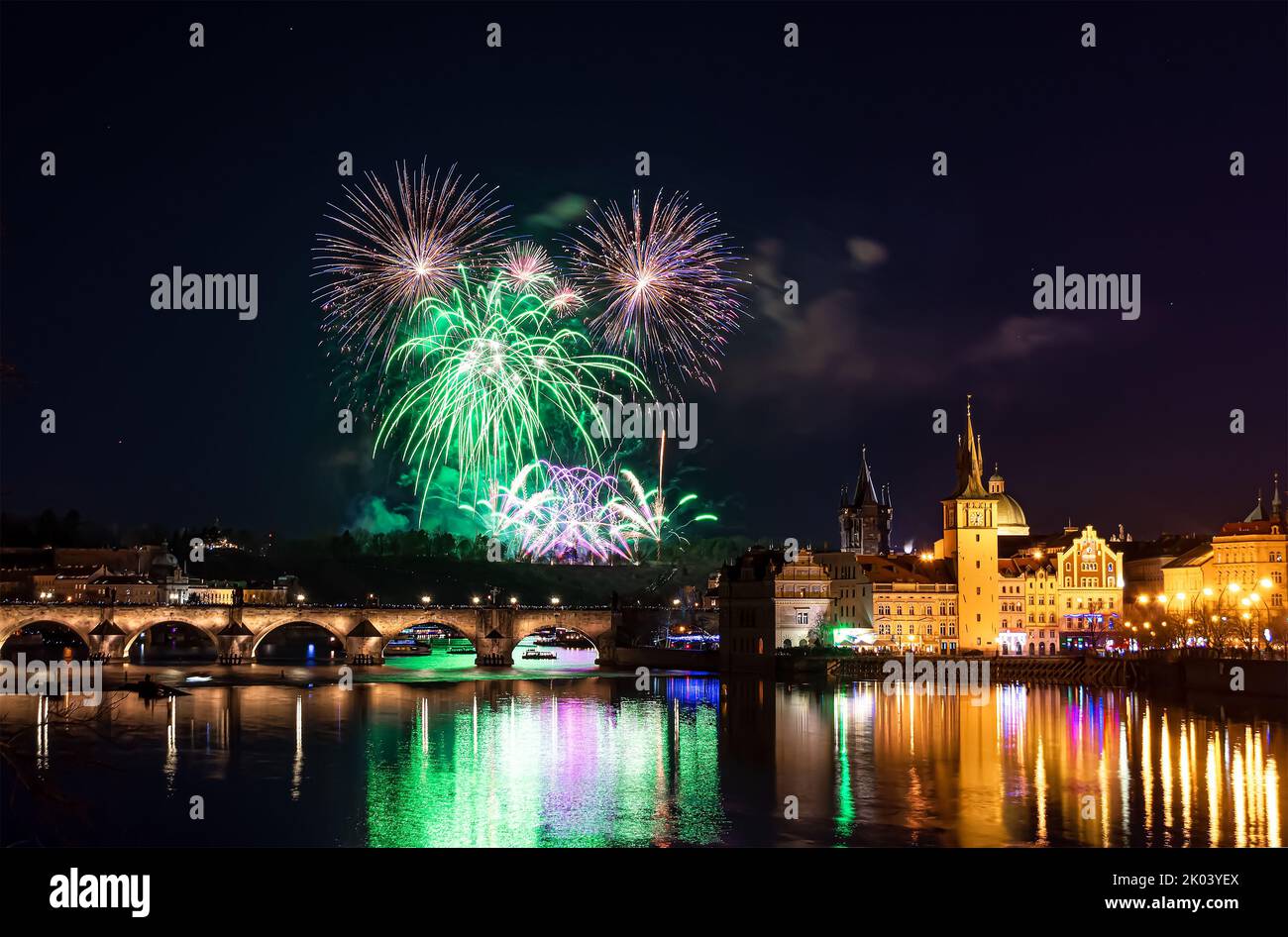 New Years Eve In Prague, Czech Republic Stock Photo - Alamy