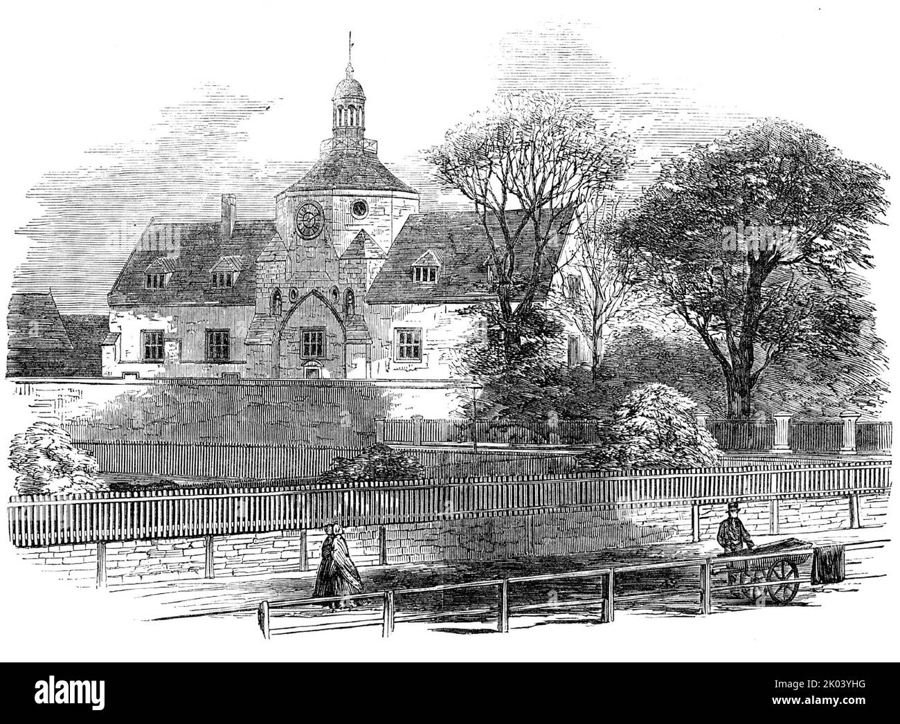 The Union Workhouse, at King's Lynn, 1854. Collapse of a building in ...