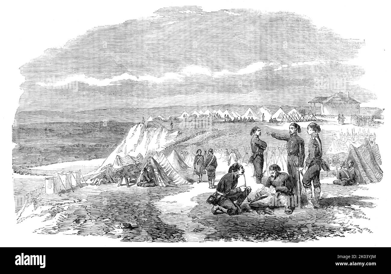 The Camp, at Slobodzie, 1854. Crimean War, soldiers camped near the ...