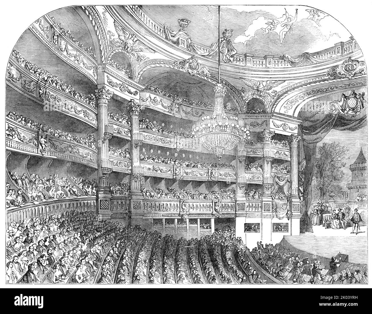 Interior of the Grand Opera-House, at Paris, 1854. 'The aspect of the ...