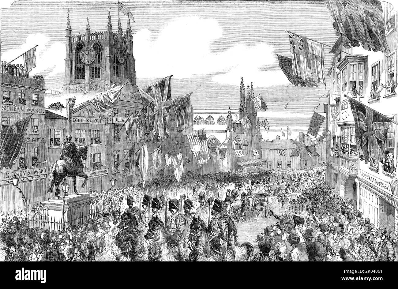 Her Majesty's Visit to Hull - the Procession in the Market-Place, 1854 ...