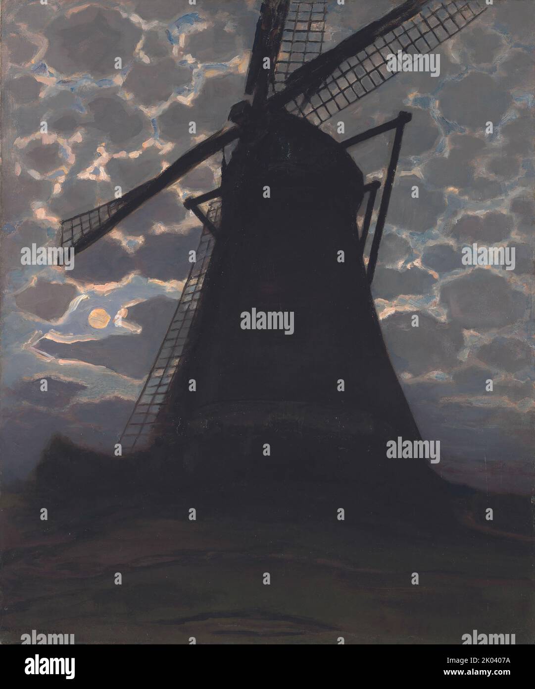 Windmill in the evening, 1917. Found in the collection of the ...