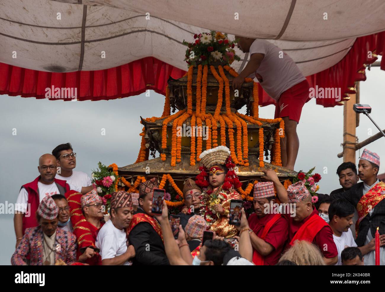 Nepal's living goddess Kumari is prepared to take part in the festival ...
