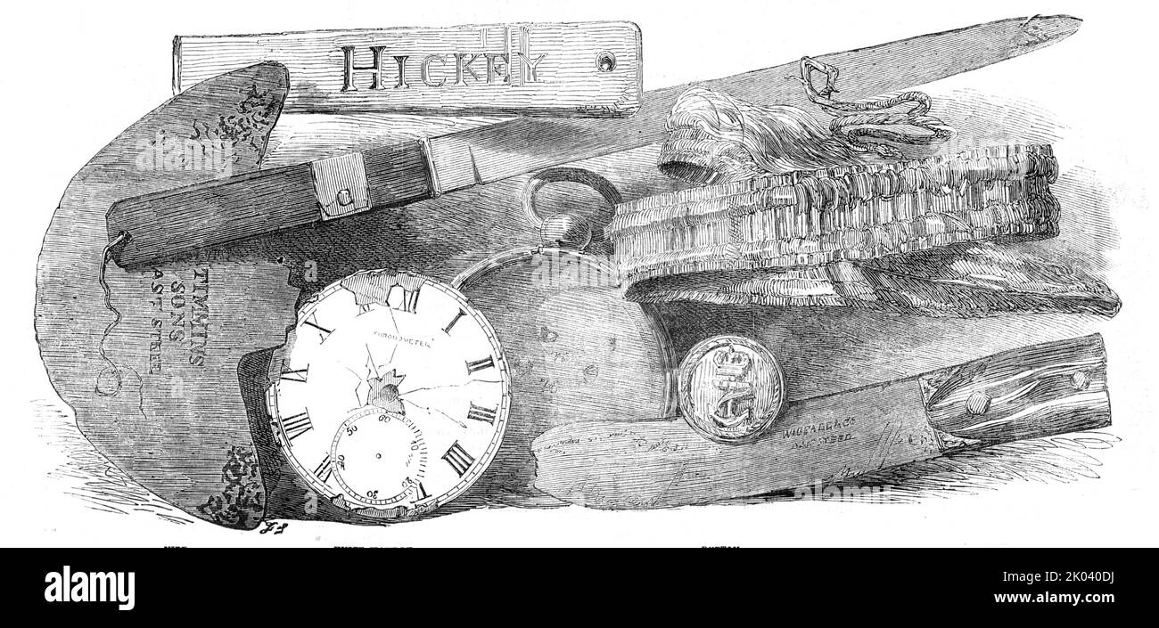 Relics of the Franklin Expedition, 1854. Items recovered from the ill ...