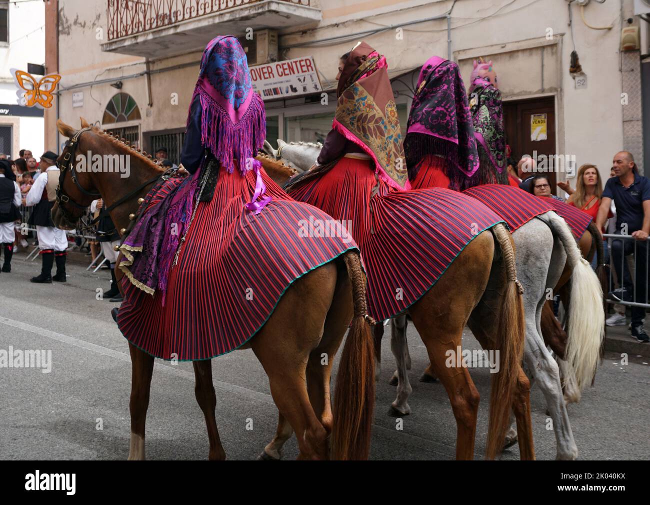 Sassari, Sardinia, Italy. Cavalcata Sarda 2022, traditional parade of ...