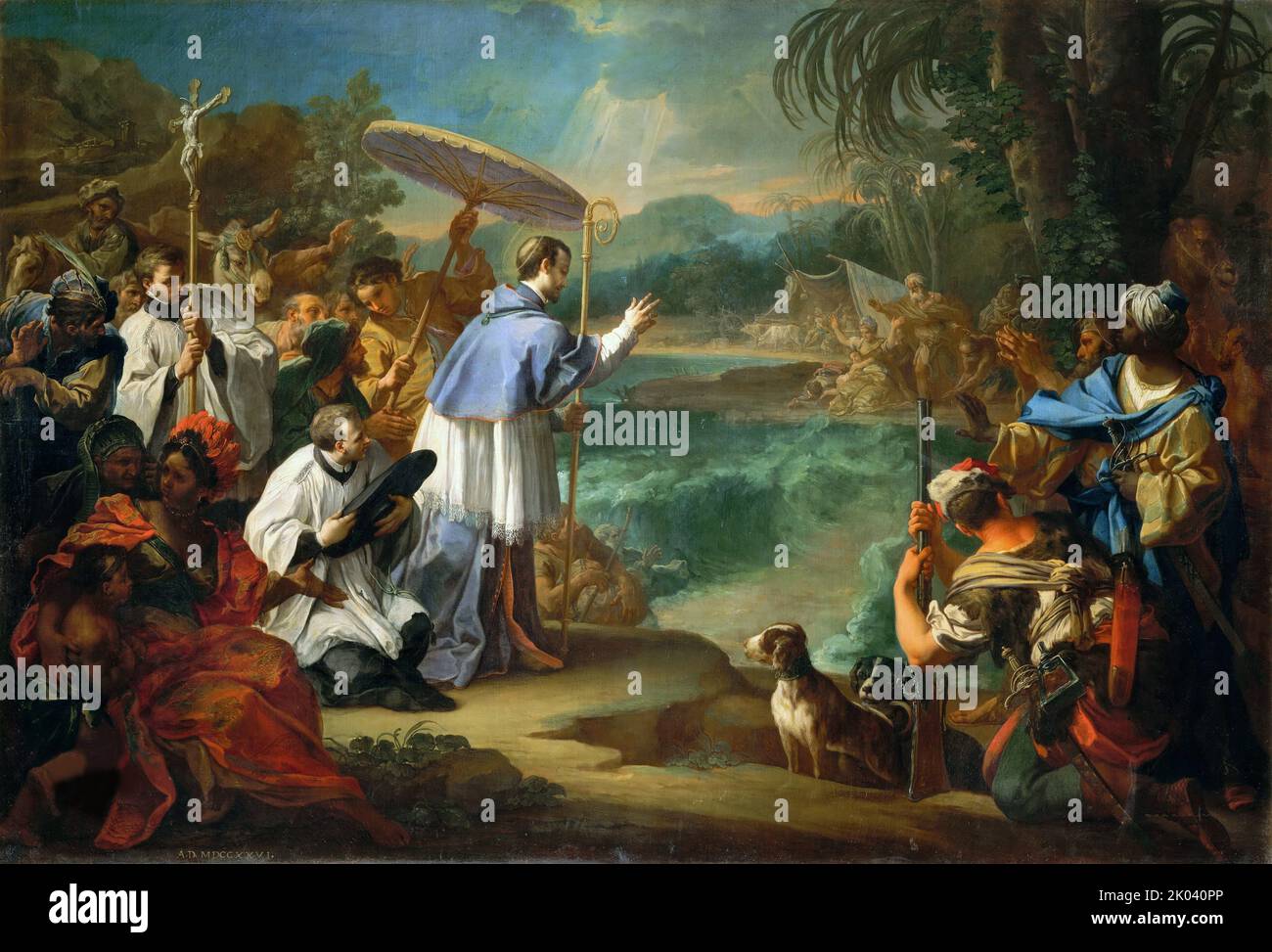 The Miracle of Saint Turibio, Archbishop of Lima, 1726. Found in the ...