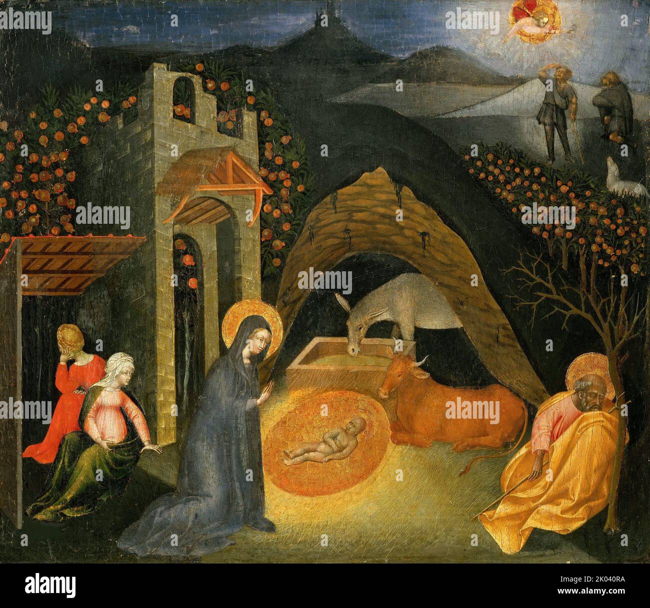 The Nativity with the Annunciation to the Shepherds, ca 1435. Found in ...