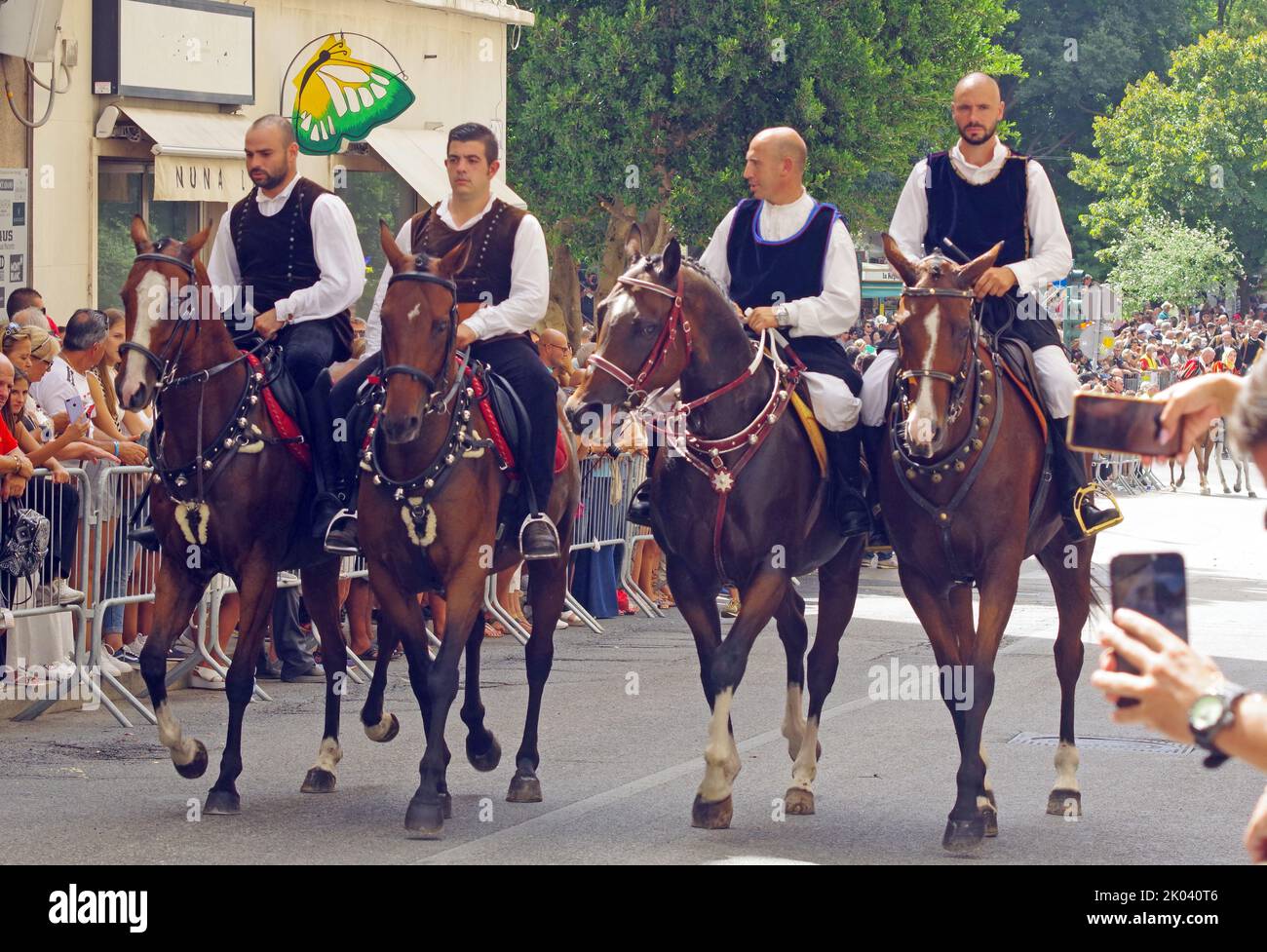Sassari, Sardinia, Italy. Cavalcata Sarda 2022, traditional parade of ...