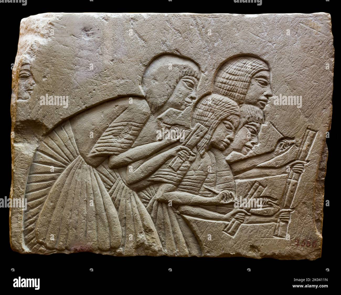 Relief of Four scribes, from the tomb of Horemheb, Saqqara, ca 1350 BC ...