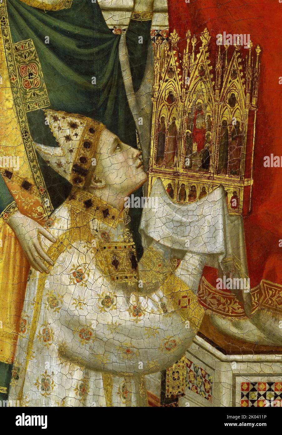 Stefaneschi Triptych (verso), Detail: Pope Celestine V, ca 1330. Found ...